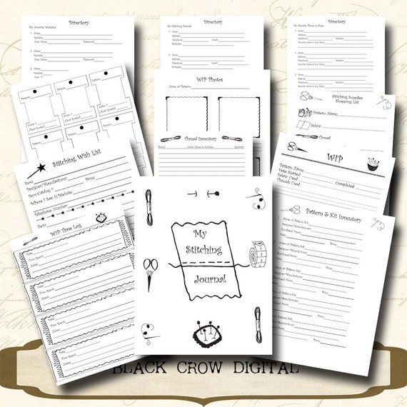 Cross Stitch Journal 12 Pages Journal for Recording Your - Etsy