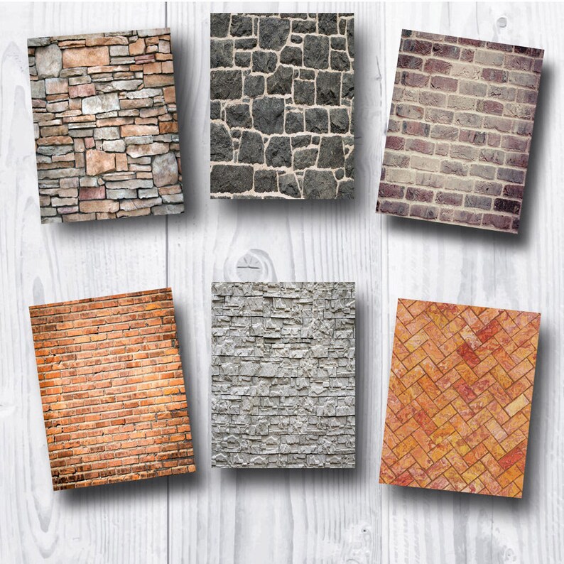 Brick Stones Papers; Old Brick Walls, Chipping Paint; Backgrounds ...