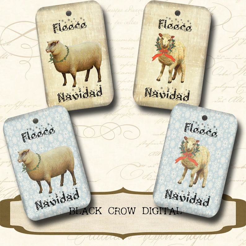 Sheep Christmas Gift Tags, for Rug Hooking, Yarn, Wool Gift, Knitting ...