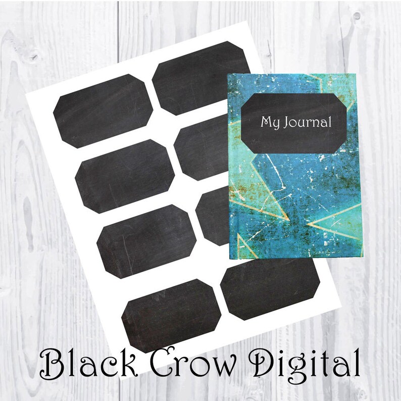 Chalkboard Printable Labels; Use as Labels, Hang Gift Tags, Book Plates ...