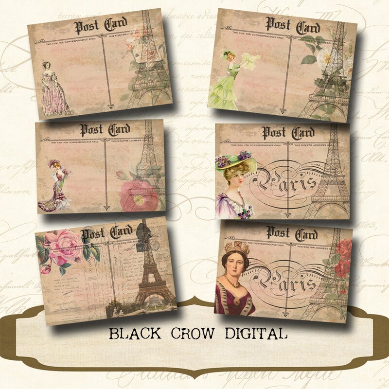 Paris Postcards - Etsy