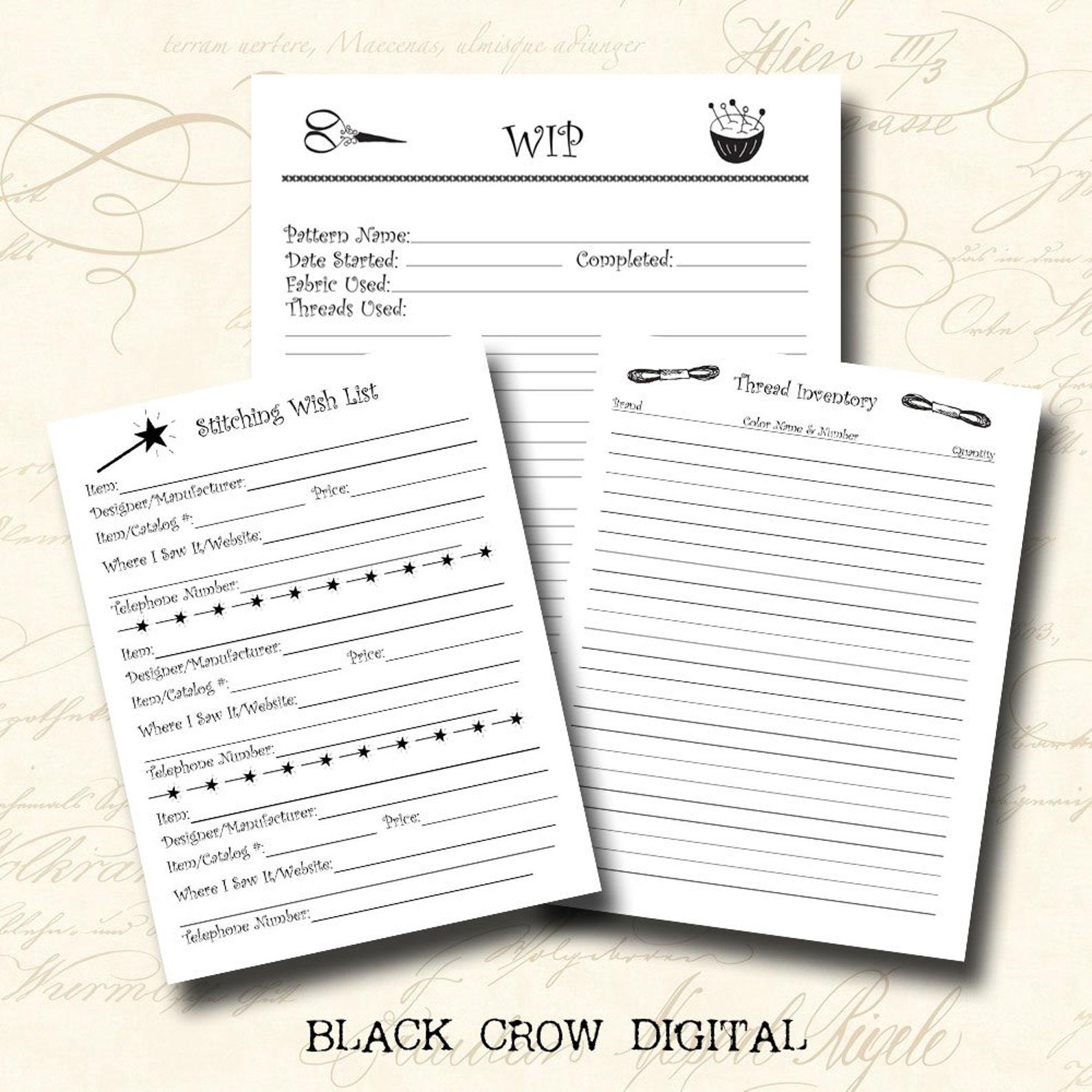 Cross Stitch Journal; 12 Pages! Journal for Recording Your Cross ...