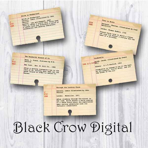 Library Card Catalog - Etsy