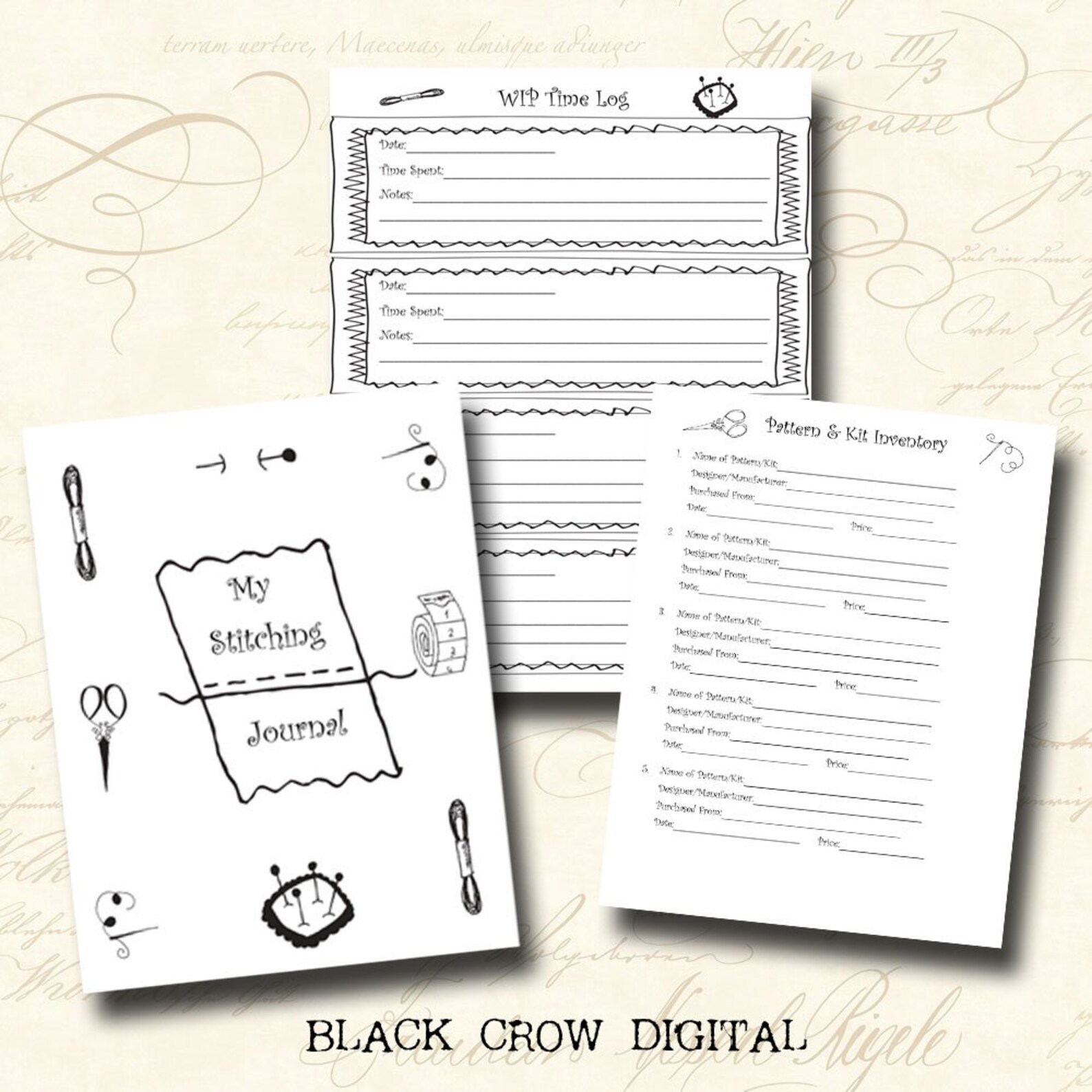 Cross Stitch Journal; 12 Pages! Journal for Recording Your Cross ...