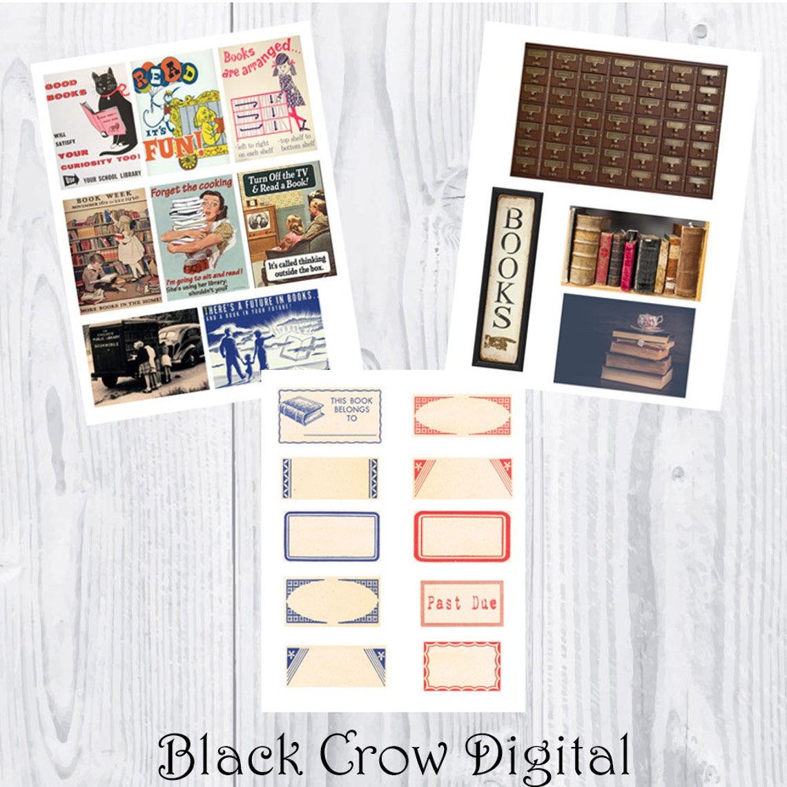 Library Card & More Mega Pack / Blank Library Cards / Book Plates, ATC ...