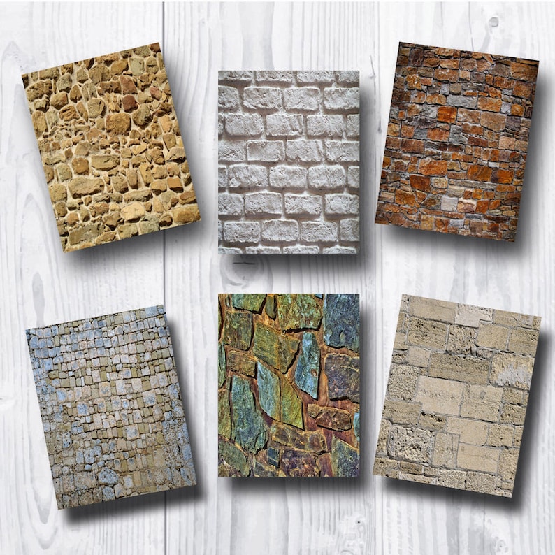 Brick Stones Papers; Old Brick Walls, Chipping Paint; Backgrounds ...