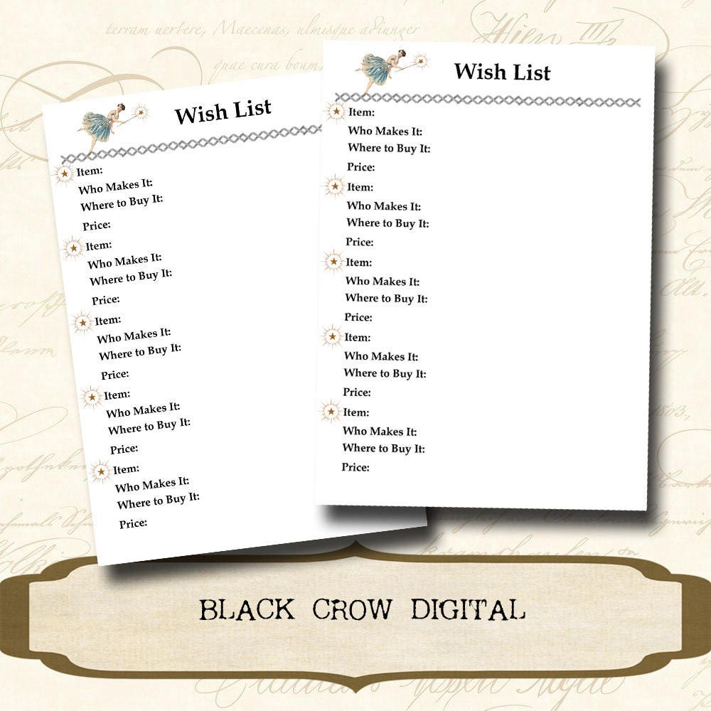 Cross Stitching Wish List; Printable; Pattern, Cross Stitch, Supplies ...