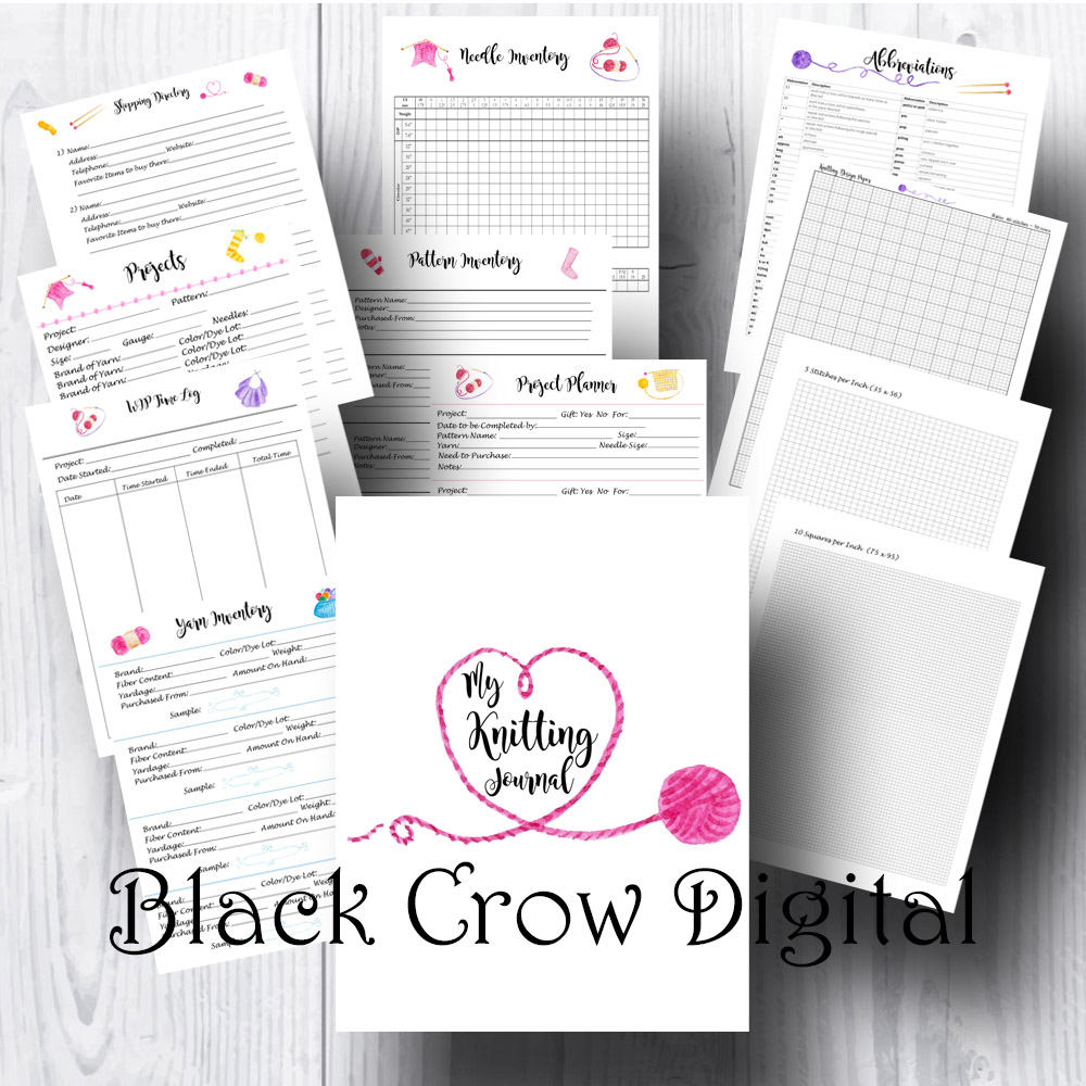 Printable Knitting Journal, Knit Project Records, for Knitters to ...