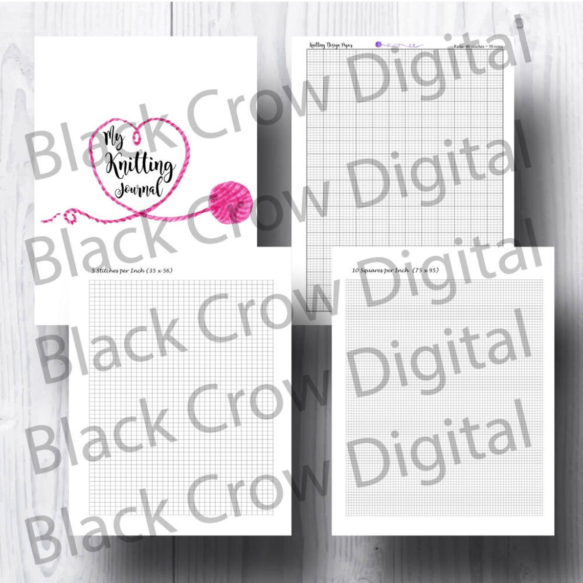 Printable Knitting Journal, Knit Project Records, for Knitters to ...