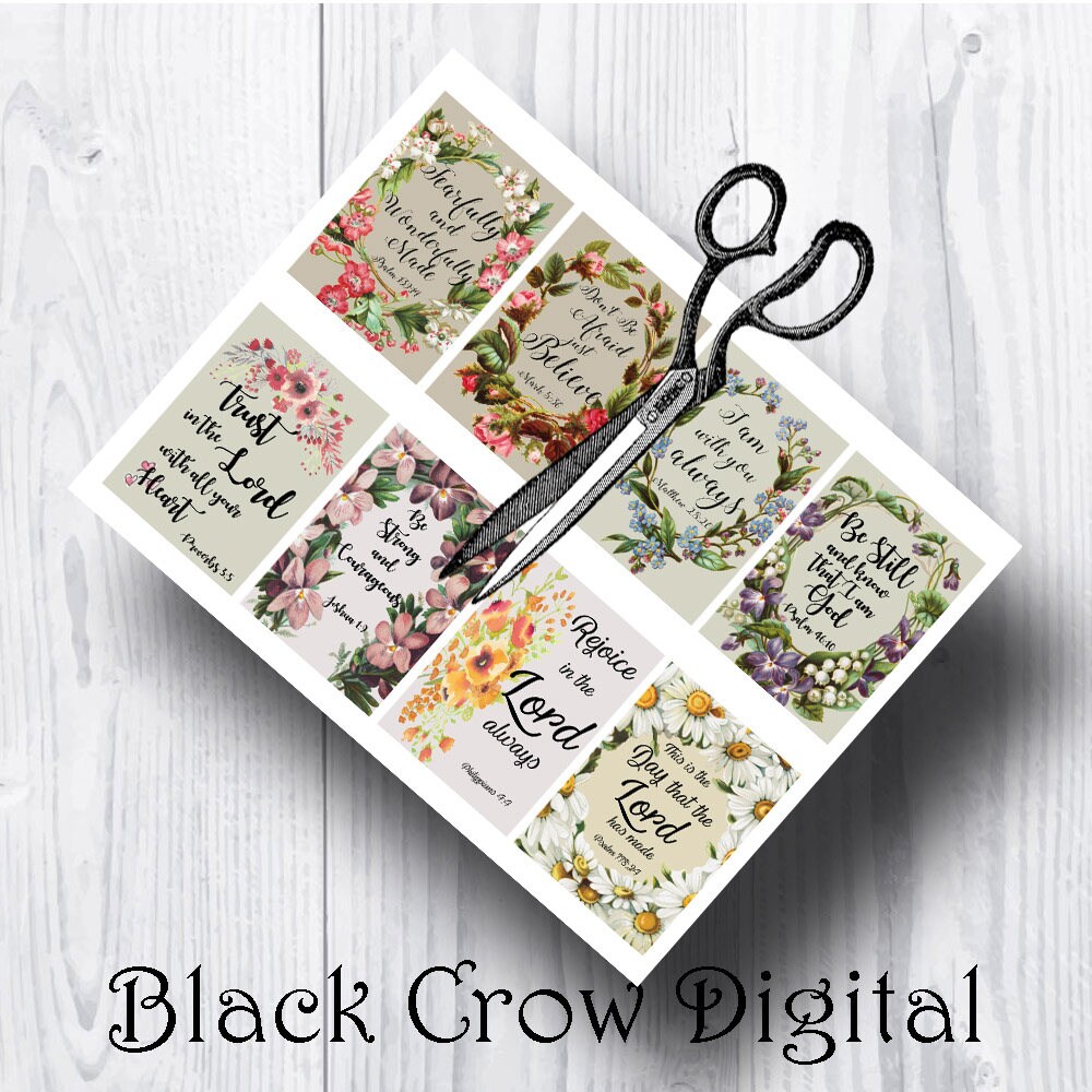 Bible Verses Tags; Scripture Art; Gift Tags; Inspirational Bible Verses ...