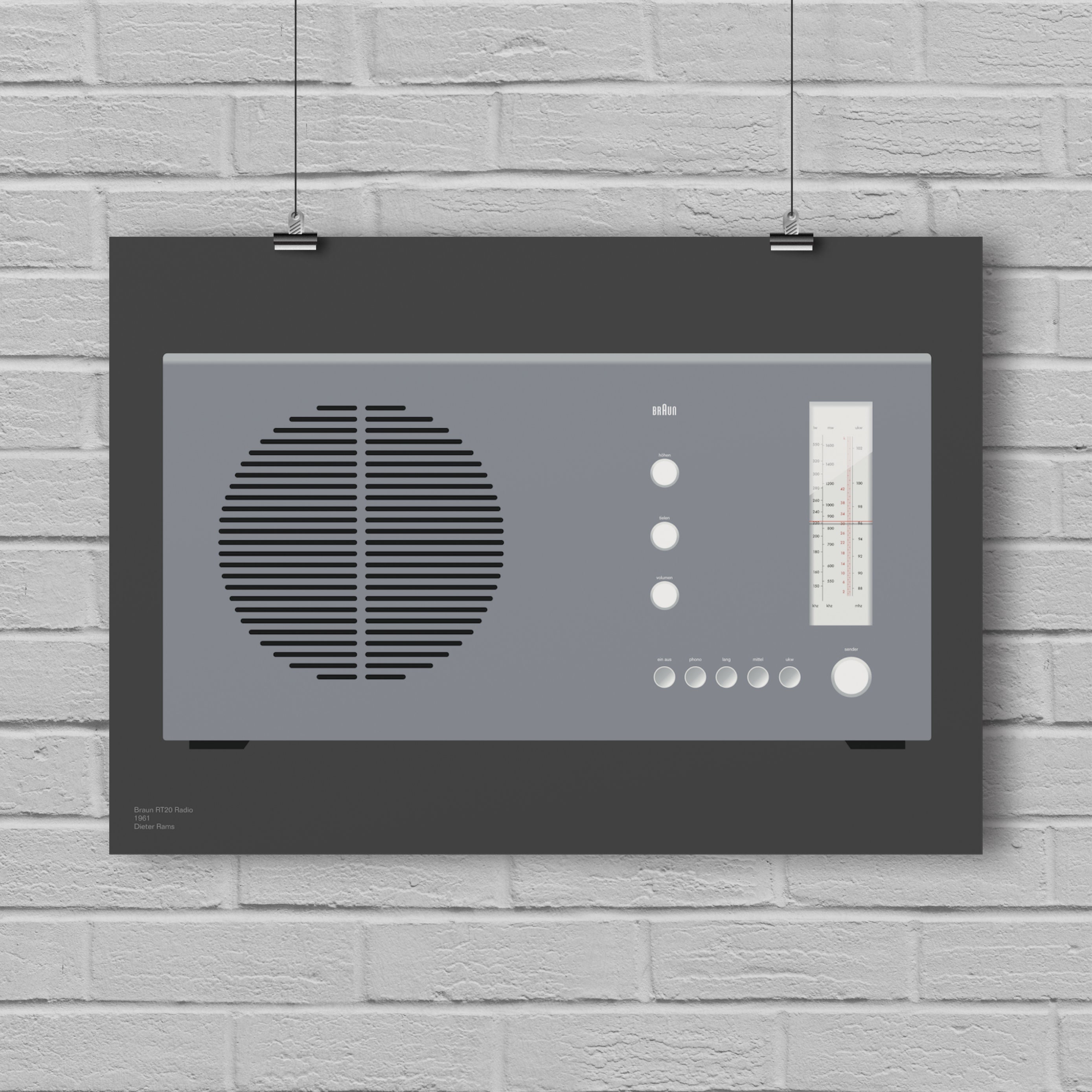 Braun RT20 Radio Graphic Design Giclée Print - Etsy
