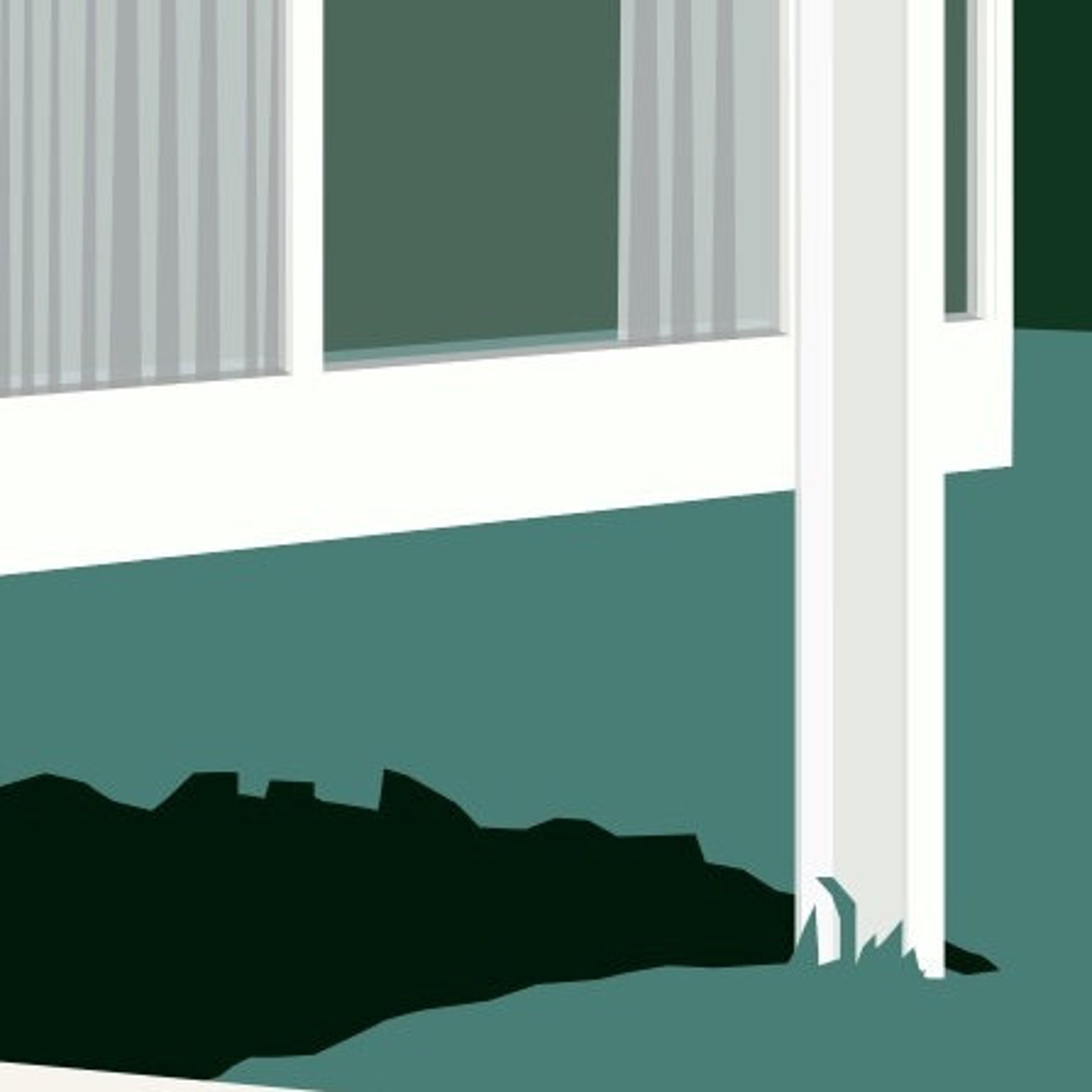 Farnsworth House Graphic Design Giclée Print - Etsy