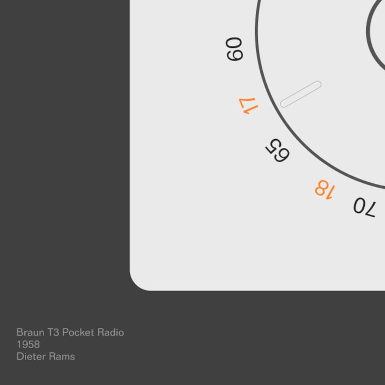 Braun T3 Pocket Radio Graphic Design Giclée Print - Etsy