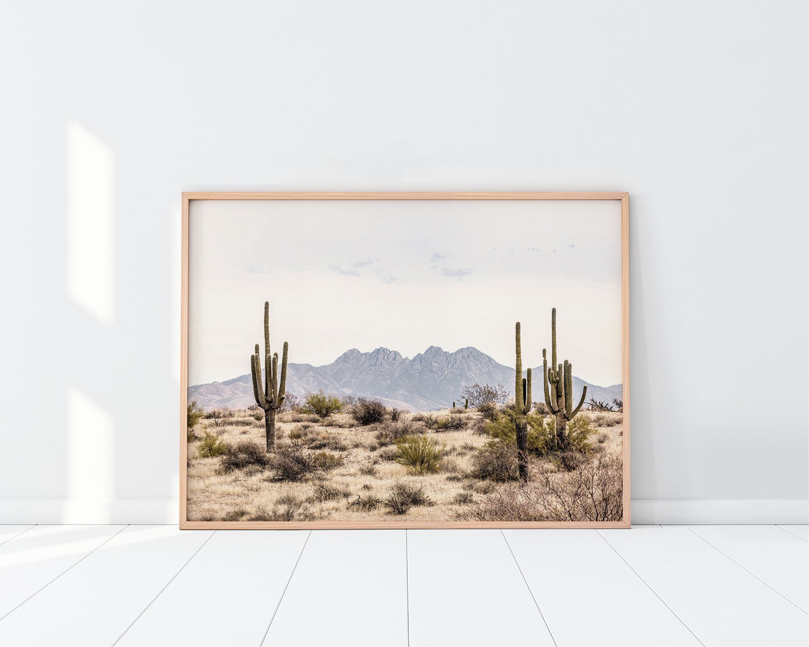 Horizontal Desert Wall Art Desert Printable Cactus Wall Art - Etsy