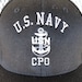 Chief Hat MONOCHROME, CPO Hat, Chief Petty Officer Hat, Silver Anchor ...