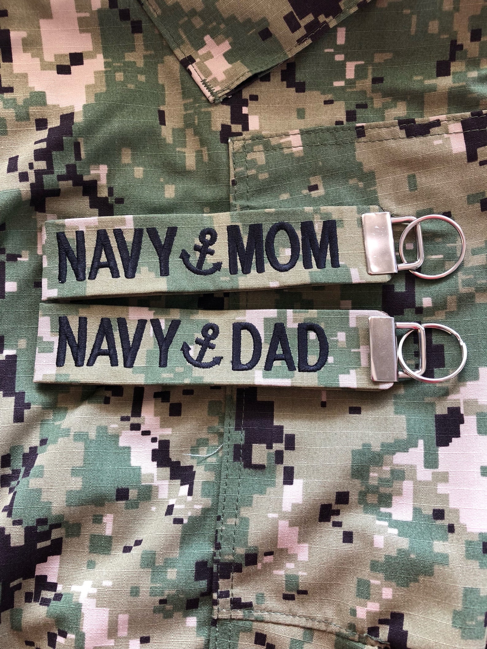 Military Name Tape Keychain, Navy Pride, Navy Mom Key Fob, Love My ...