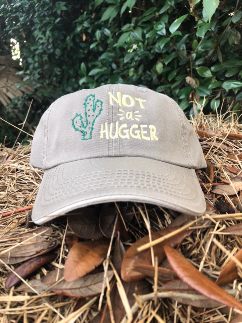 Not a Hugger Cactus Hat Introvert Gift Emo Hat Adjustable | Etsy