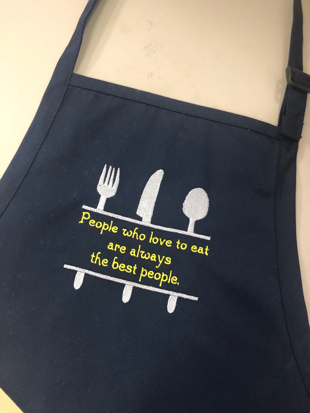 People Who Love to Eat Apron, Mother's Day Gift, Embroidered Chef Apron ...