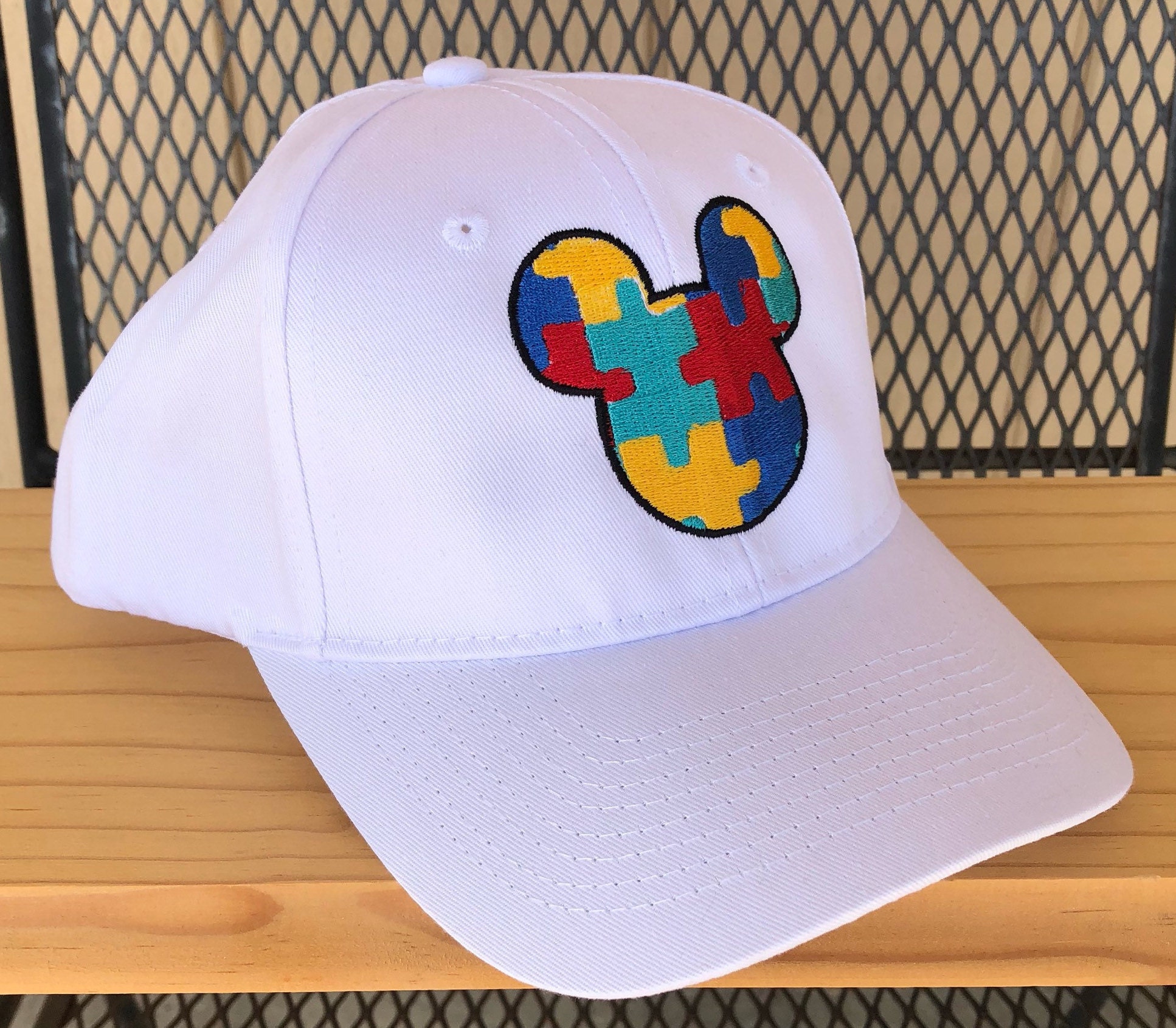 Autism Awareness Hat, Puzzle Mickey Ears, Autism Beanie, Baseball Cap ...