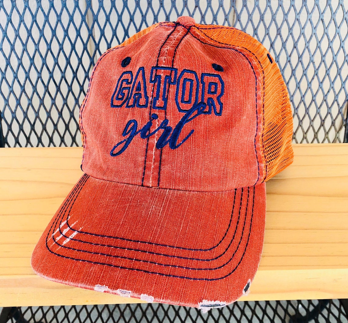 Gator Girl Trucker Hat Gator Colors Florida Pride - Etsy