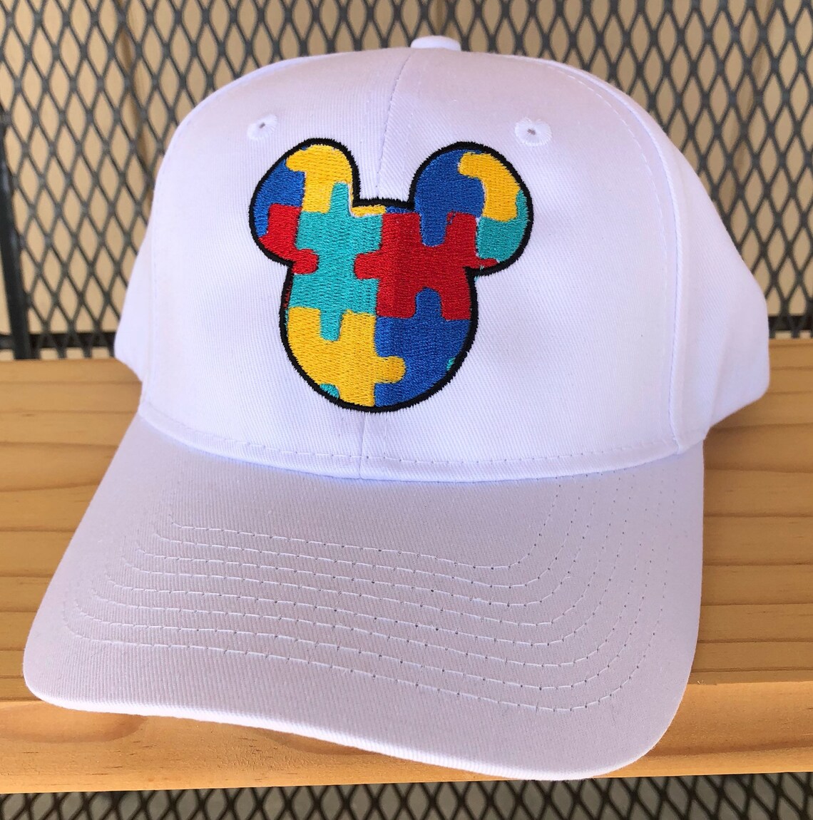 Autism Awareness Hat Puzzle Mickey Ears Autism Beanie | Etsy