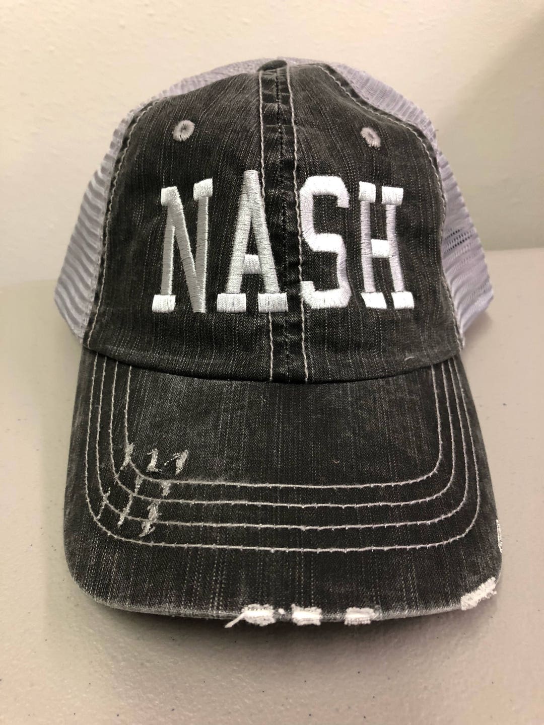 NASH Hat, Area Code Hat, ATL Hat, JAX Hat, Unstructured Embroidered Hat ...