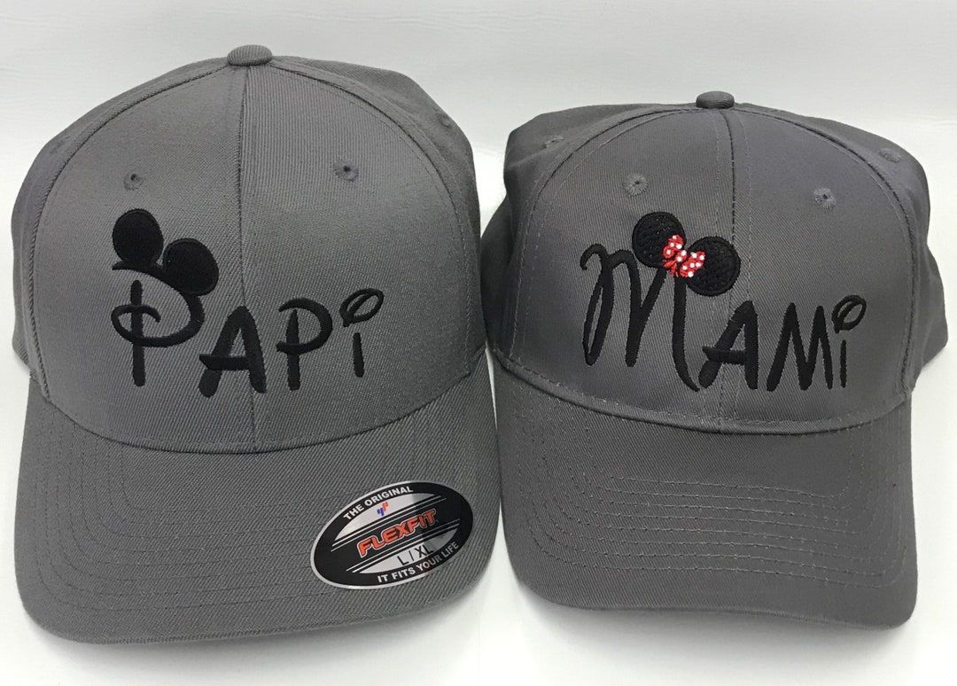 Mami Papi Ears Hat GREY, Mouse Ears Baseball Cap, Mouse Ears, Theme ...