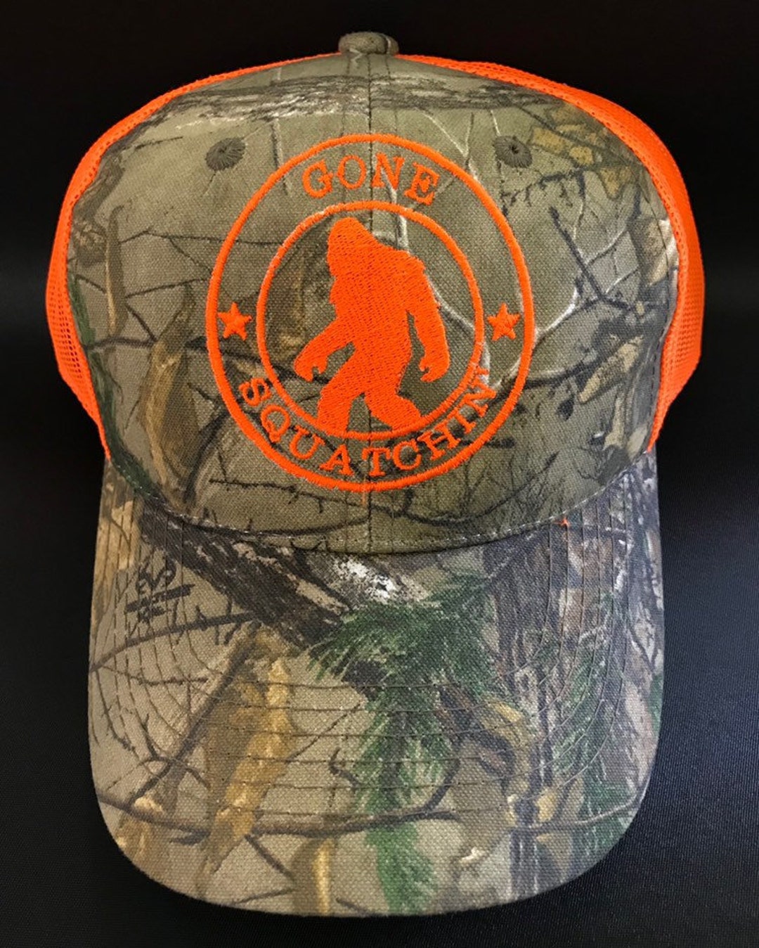 Bigfoot Hunting, Sasquash Hat, Gone Squatchin, Camo Trucker Hat, Hunter ...