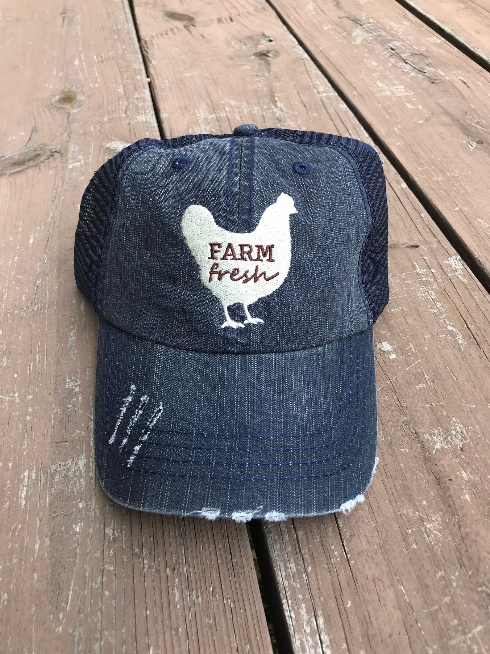 Chicken Hat Farm Fresh Eggs Hen Hat Chicken Lady Trucker | Etsy
