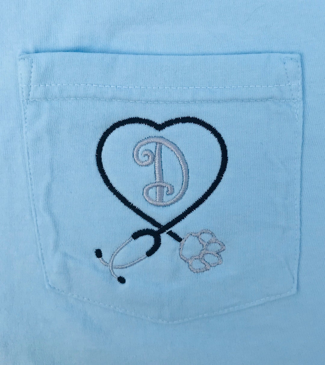 Veterinarian Monogram, Vet Tech Shirt, Stethoscope Monogram, Unisex ...