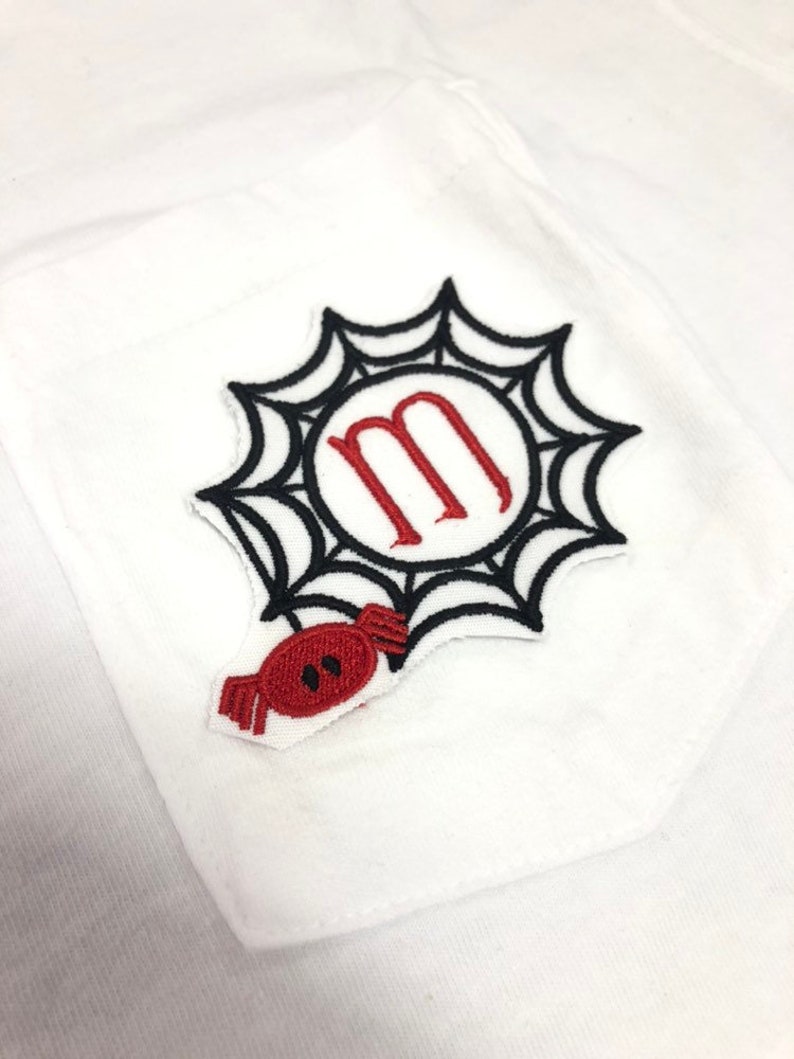 Spider Web Monogram Halloween Monogram Embroidered Comfort - Etsy