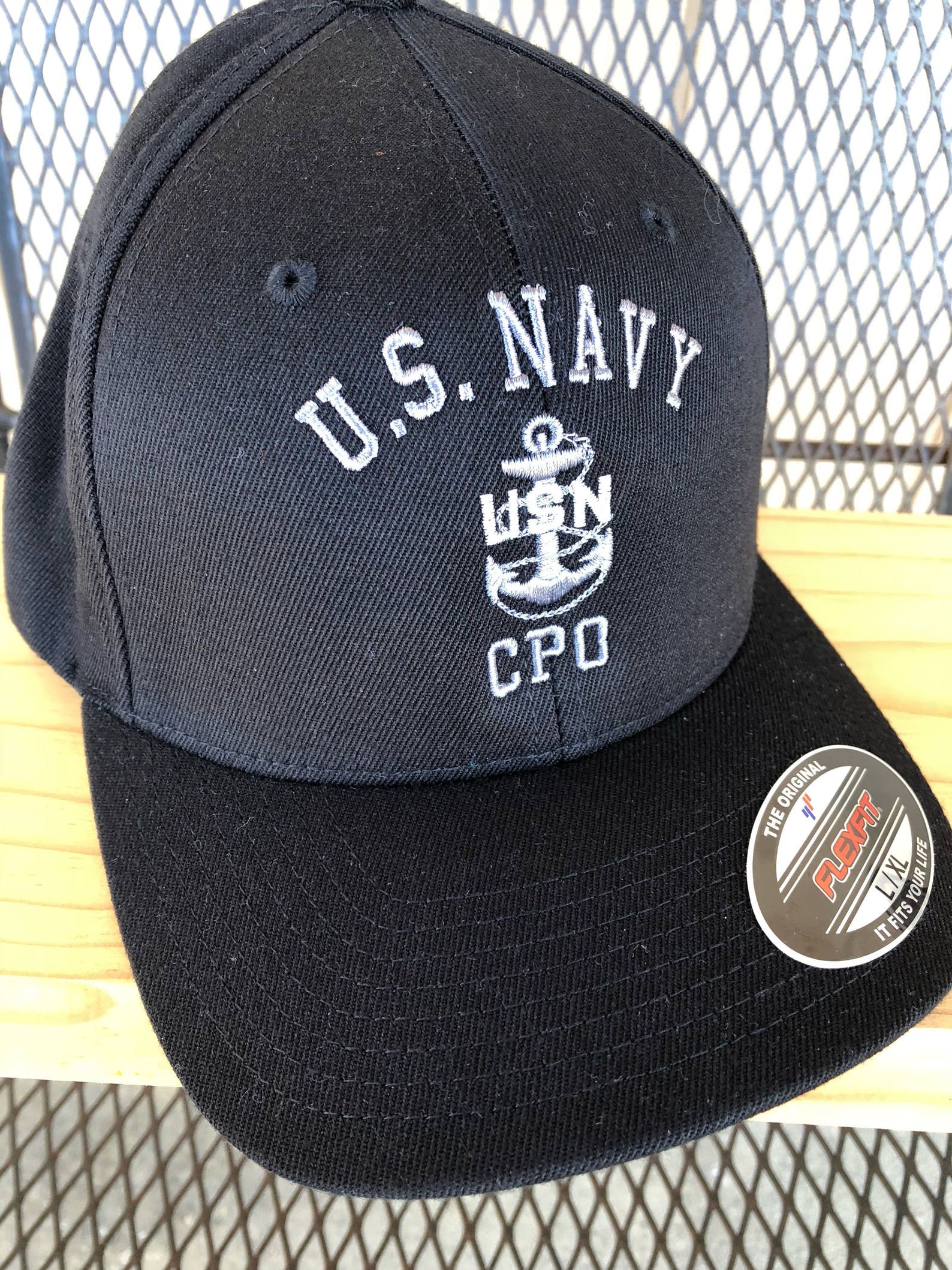 Chief Hat MONOCHROME, CPO Hat, Chief Petty Officer Hat, Silver Anchor ...