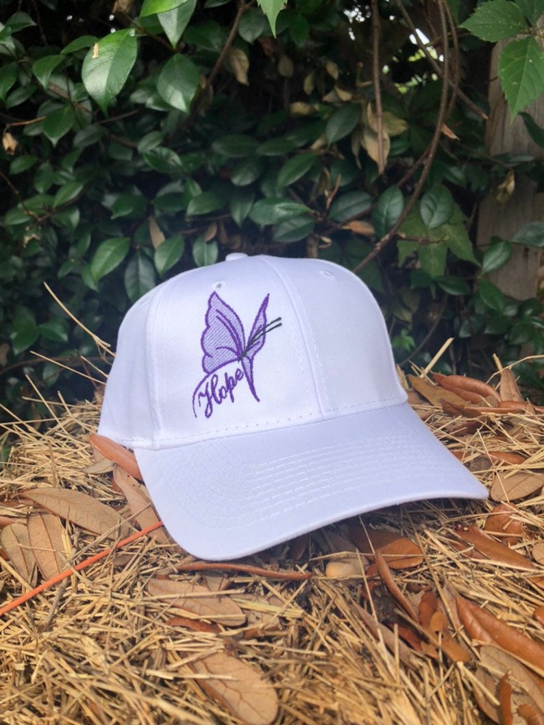 Hope Butterfly Hat Lupus Awareness Purple Cap Lupus Survivor - Etsy