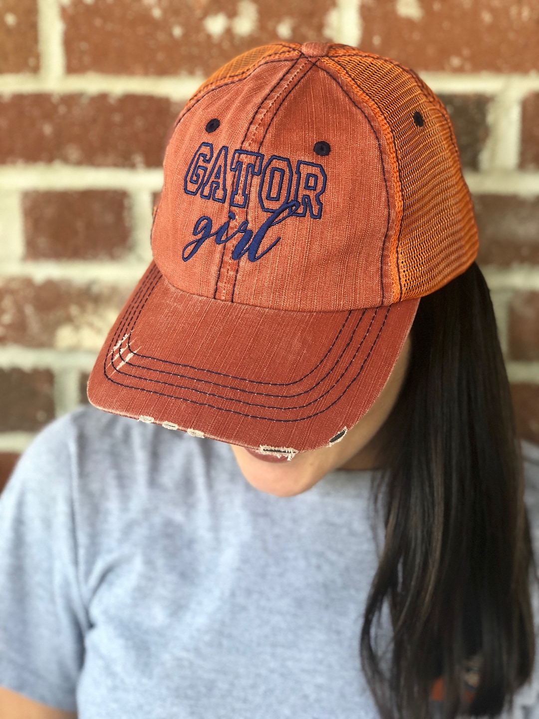 Gator Girl Trucker Hat, Gator Colors, Florida Pride, Embroidered Hat ...