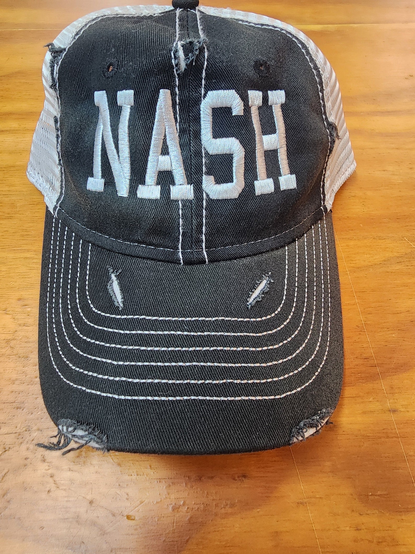 NASH Hat, Area Code Hat, ATL Hat, JAX Hat, Embroidered Hat, Mesh Back ...