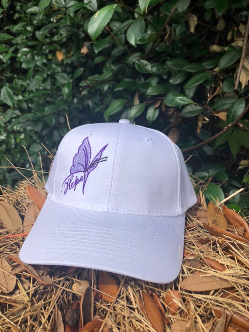 Hope Butterfly Hat Lupus Awareness Purple Cap Lupus Survivor - Etsy