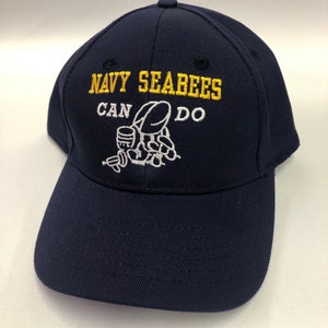 Navy Seabee Hat, Retired Seabee, Seabees Can Do, Made in the USA Hat - Etsy
