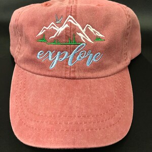 Explore Hat, Wanderlust Hat, the Mountains Are Calling, Adventure ...