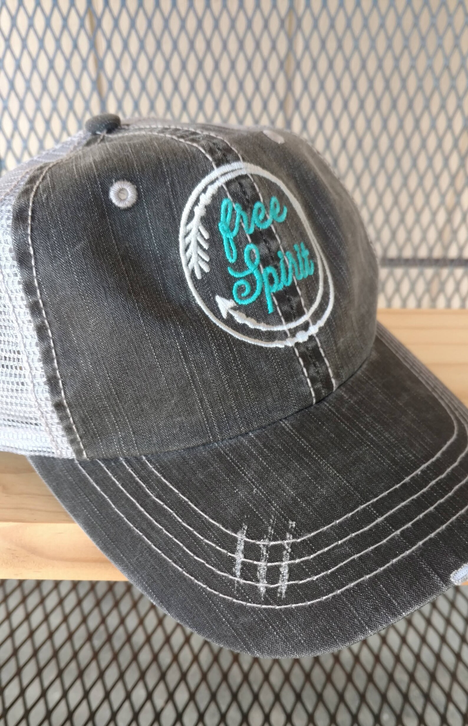 Free Spirit Hat Embroidered Hat Adjustable Baseball Cap - Etsy