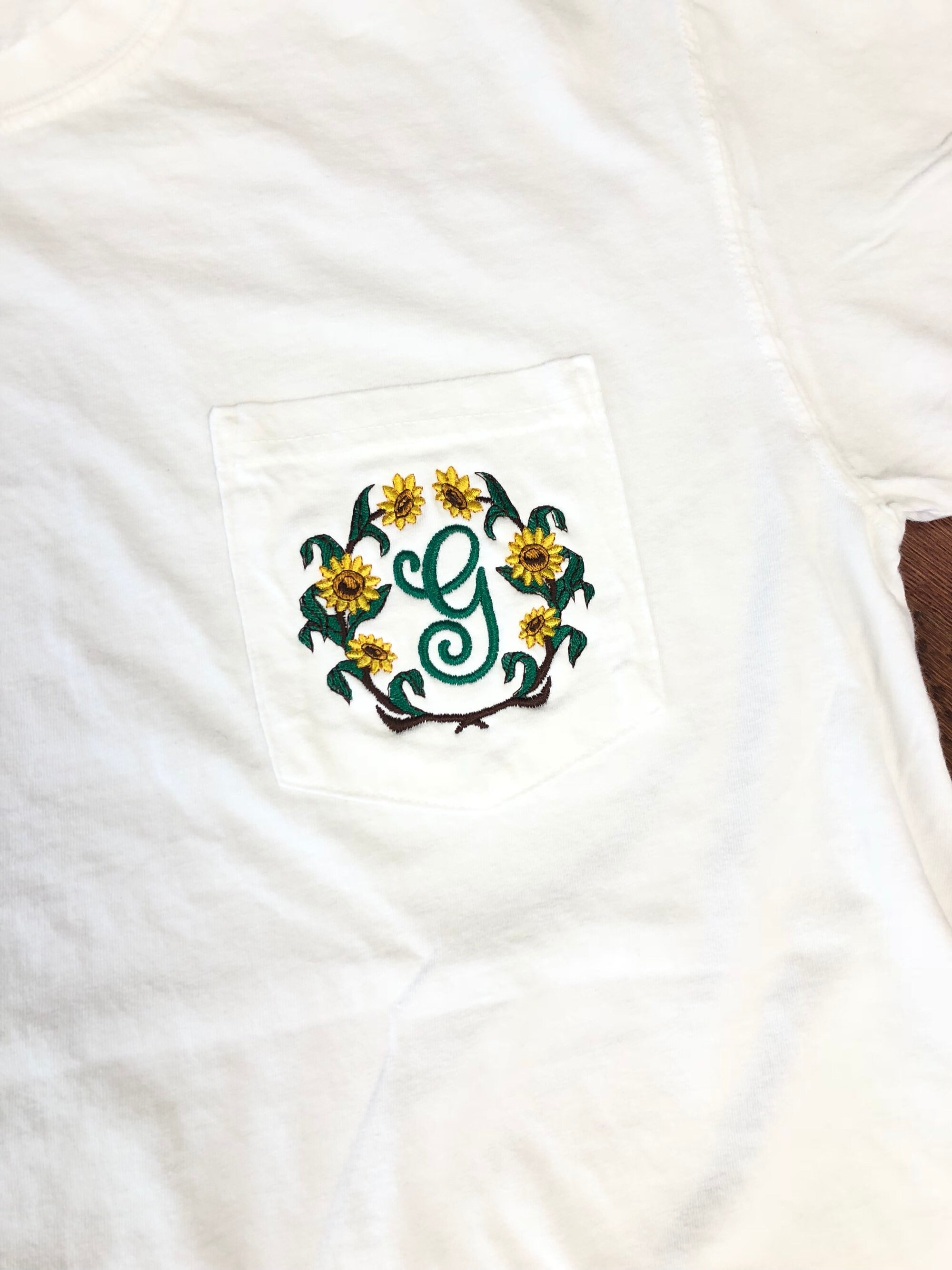 Sunflower Monogram Shirt, Daisy Monogram, Flower Monogrammed Tee, SHORT ...