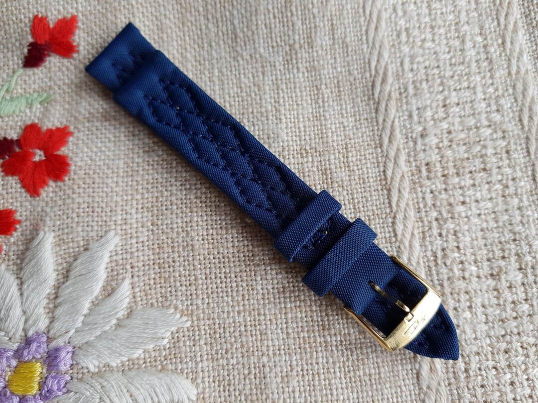 Watch Strap NOS Fancy Brand ZRC Leather Real Upholstered hand-woven ...