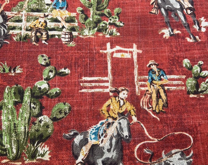 Wild West Red-cowboy Red Fabric-rodeo Fabric-southwestern Fabric ...
