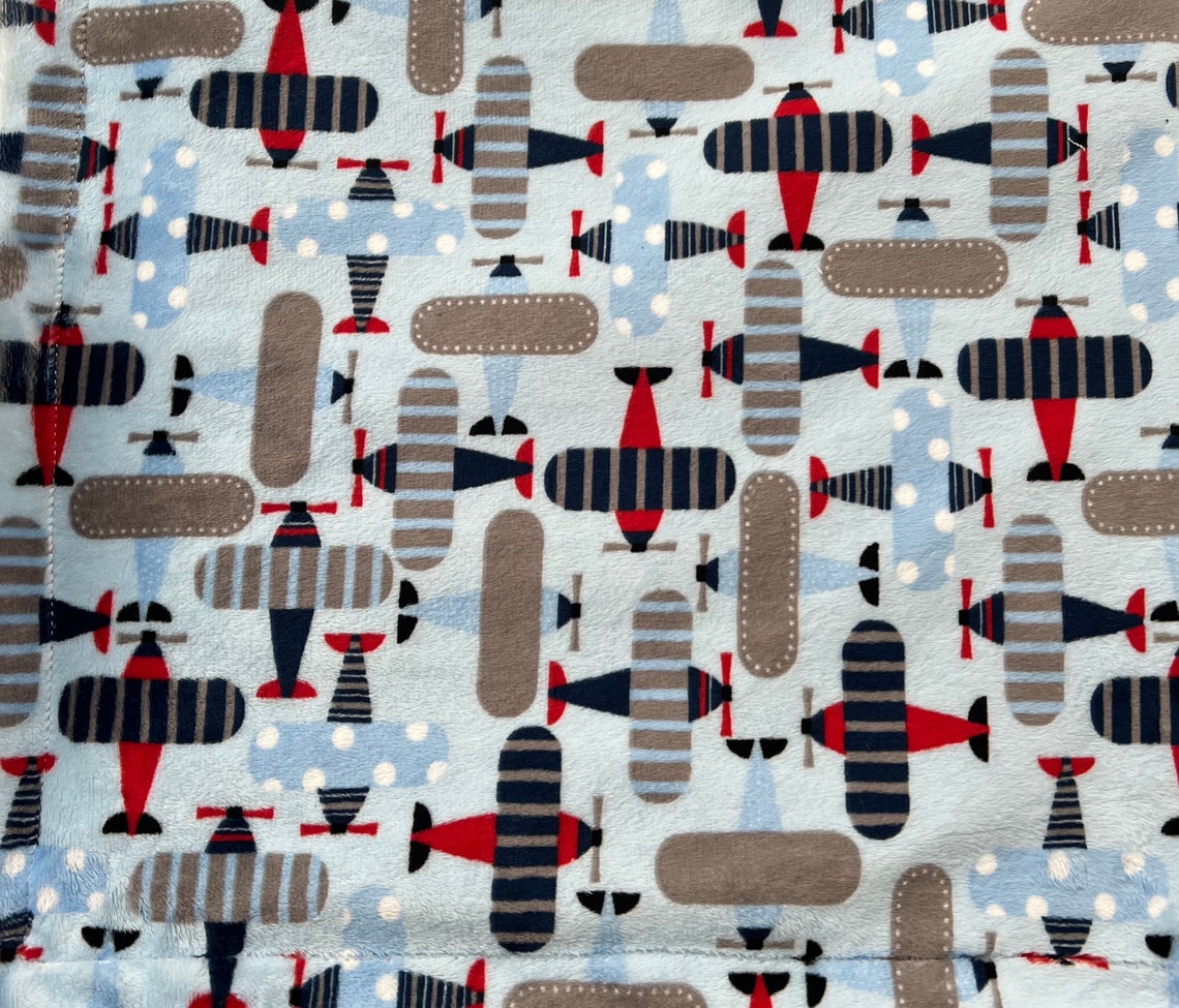 Airplane Fabric-planes Fabric-blue Planes Fabric-boy Fabric-vintage ...