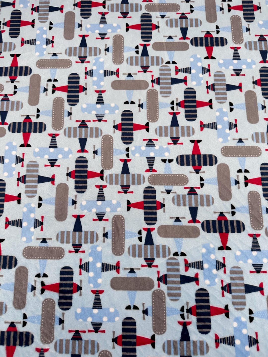 Airplane Fabric-planes Fabric-blue Planes Fabric-boy Fabric-vintage ...