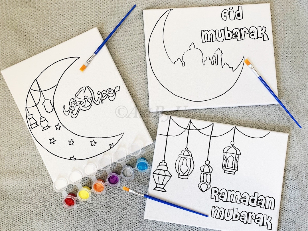Ramadan Paint Set- Ramadan Children Activity- Eid Activity- Stay at ...