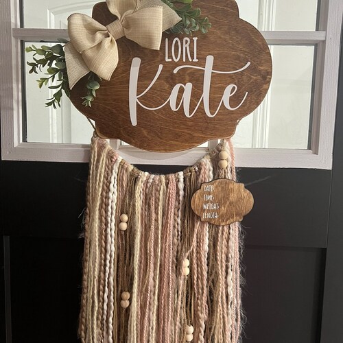 BOHO Baby Tassel Hospital Door Hanger Baby Hospital Door - Etsy