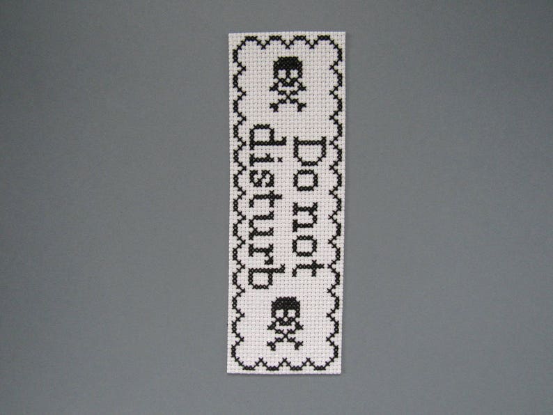 PATTERN: Cross Stitch “do Not Disturb” Bookmark Instant Download - Etsy