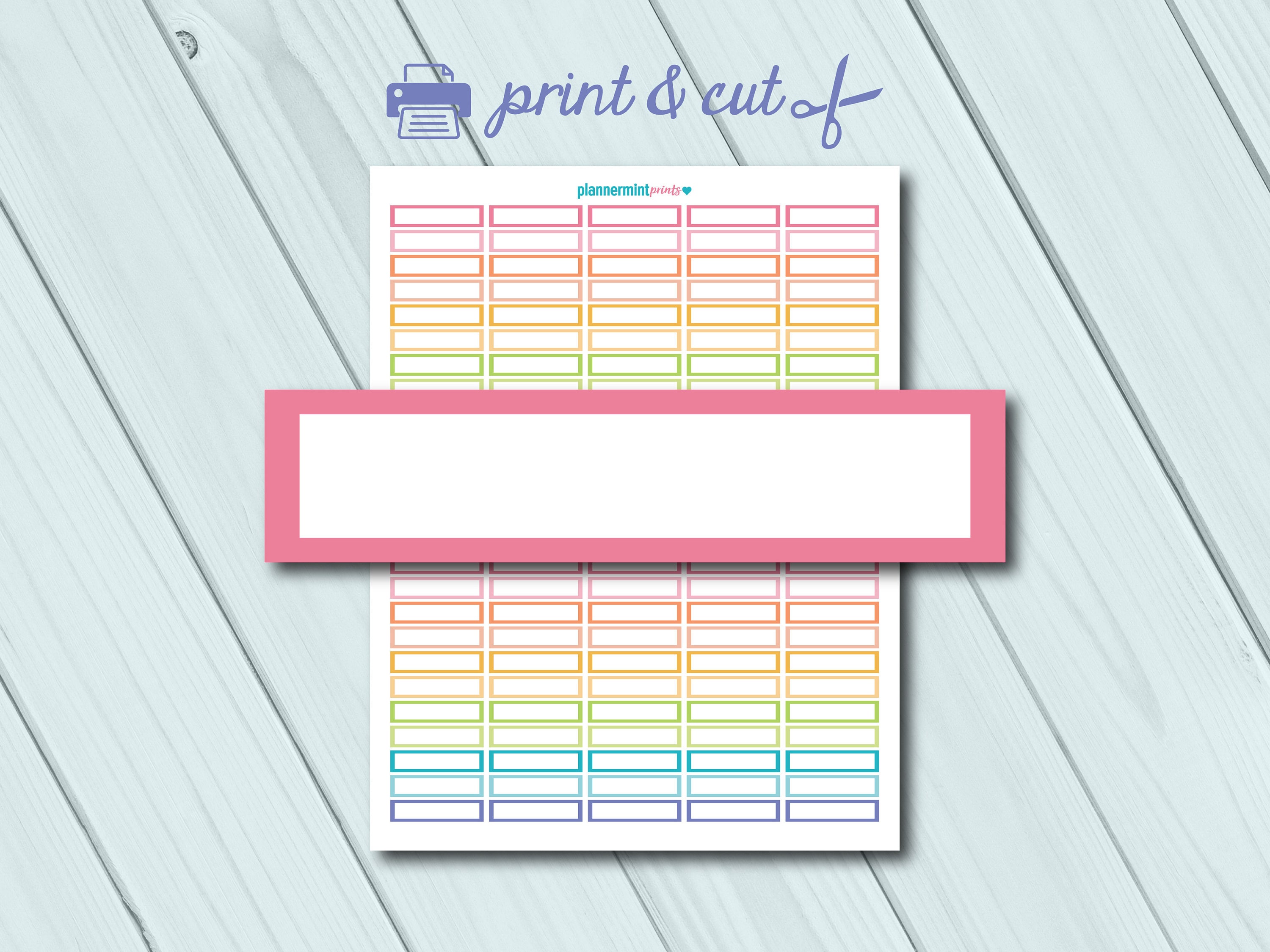 Blank Planner Stickers - Printable Tracker Label - Printable Planner ...