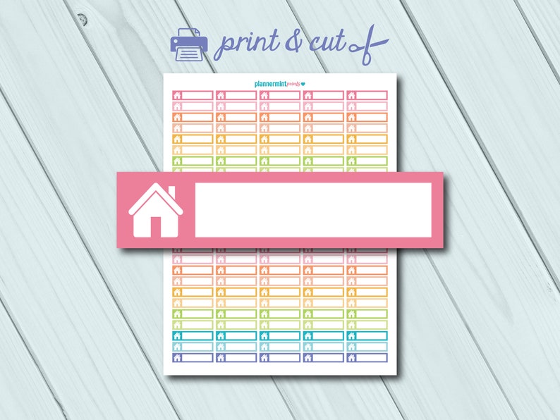 House Printable Planner Stickers Tracker Label Label - Etsy