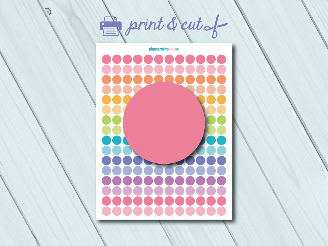 Dot Planner Stickers - Printable - Print and Cut - Erin Condren Life ...